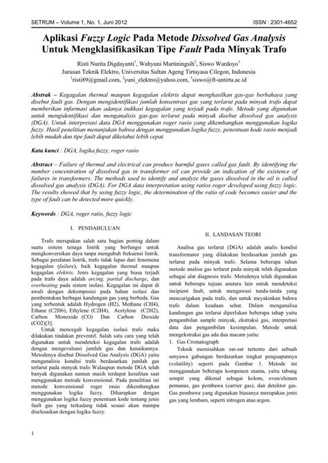 pdf setrum aplikasi fuzzy logic pada metode dissolved gas dokumen tips