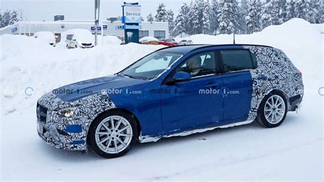 2022 Mercedes C Class Wagon Spied During Snowy Test With Less Camo