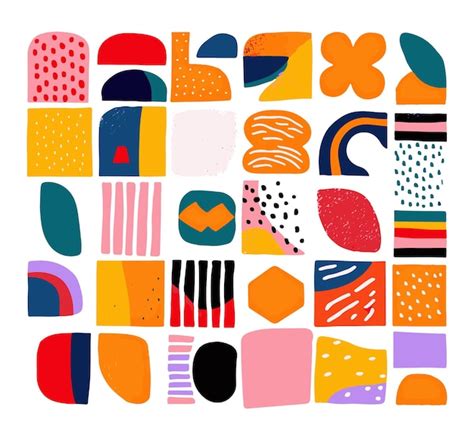 Premium Vector Colorful Trendy Abstract Geometric Shape