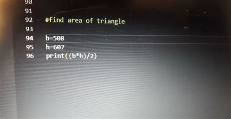 Dhanavathi Kanamannagari On Linkedin Task 6 Find The Area Of Triangle Kiran Sagar Pythonlife