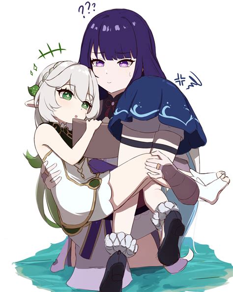 Raiden Shogun Furina And Nahida Genshin Impact Drawn By Mockingeu