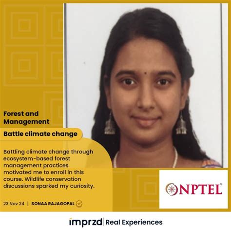 Sonaa Rajagopal On Linkedin Nptel
