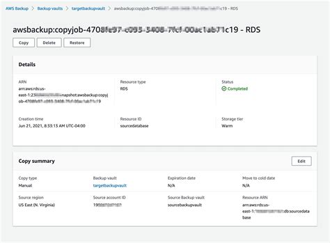 field notes how to back up a database with kms encryption using aws backup aws architecture blog