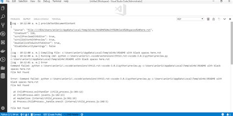 Preview Failed On Windows 7 10 Issue 12 Tht13 RST Vscode GitHub