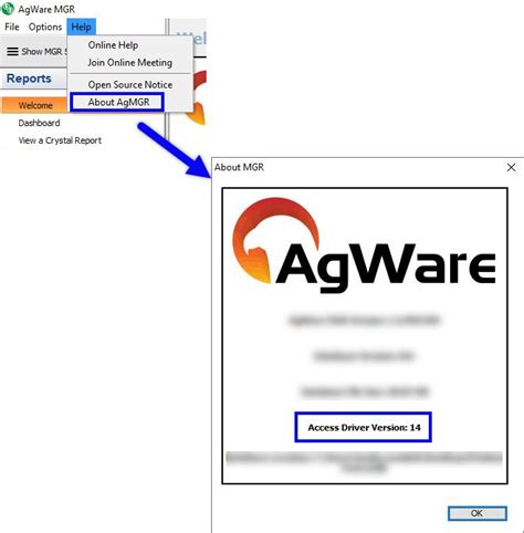 Update Access Database Driver Agware Mgr