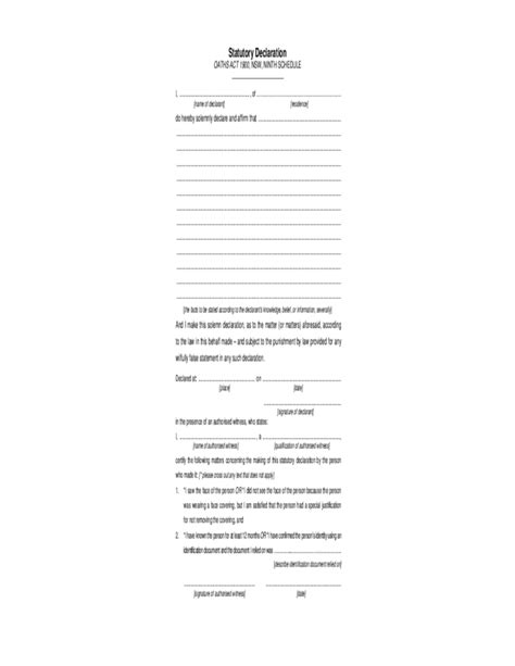 Statutory Declaration Free Download