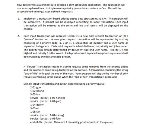Solved Your Task For This Assignment Is To Develop A Print