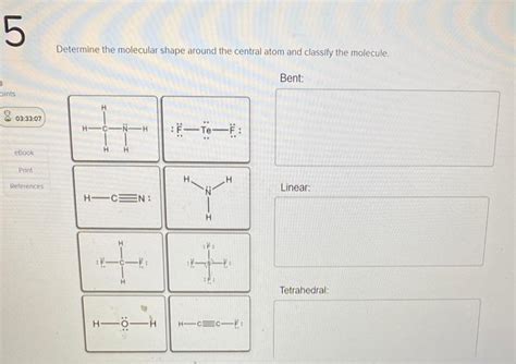 Solved Determine The Molecular Shape Around The Central Chegg