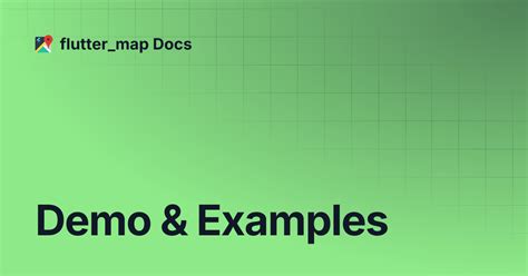 Demo Examples Flutter Map Docs