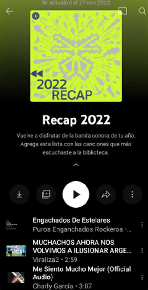 YouTube Music cómo abrir tu recap y compartirlo
