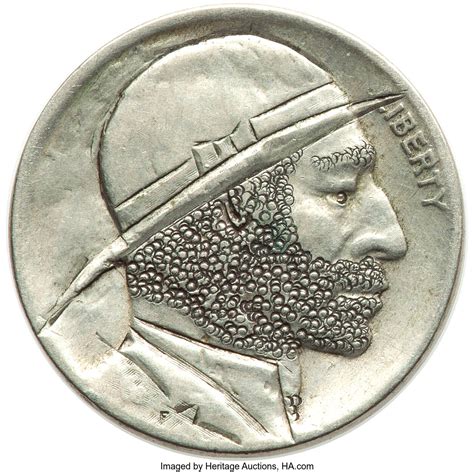 Original Hobo Nickel By An Ohns Named Artist Hair Beard And Lot