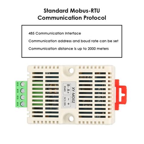 Temperature And Humidity Transmitter Modbus Sht20 Sensor Xy Md02 Roboticsdna