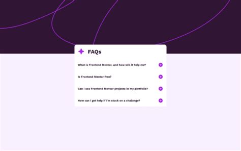 frontend mentor responsive faq accordion using html css and javascript