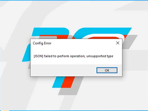 Json Failed To Preform Operation Unsupported Type Rrfactor2