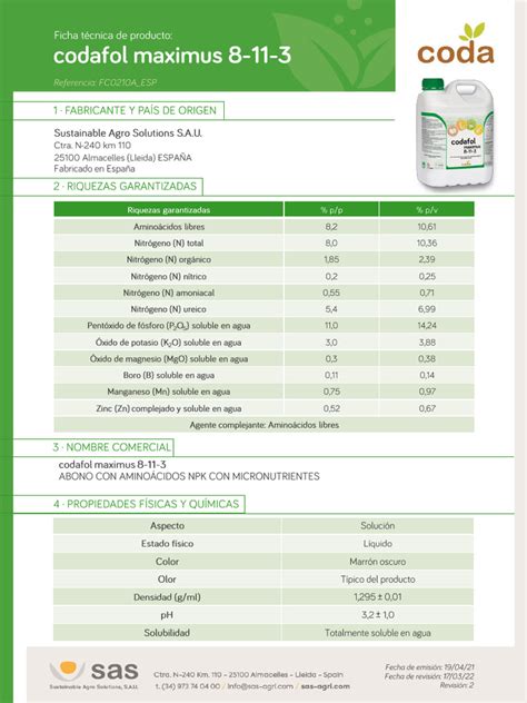 Fertilizer Product Specifications Pdf
