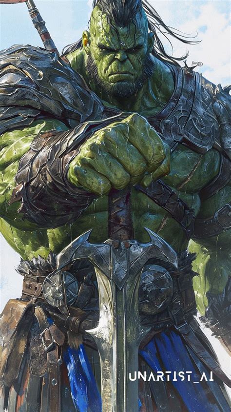 Hulk Meets Viking Hulk Artwork Hulk Art Incredible Hulk