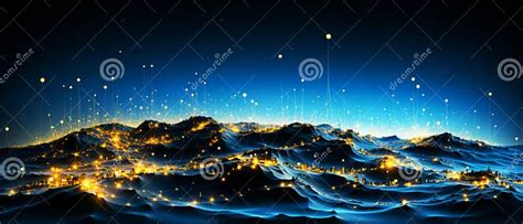 Abstract Technology Background Network Connection Structure With