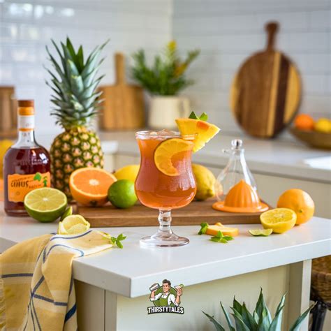 Spiced Rum Punch Cocktail Recipe Thirsty Tales
