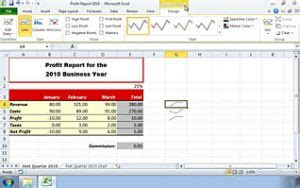 Microsoft Excel 2010 Presenting Data Using Charts Free Training Power