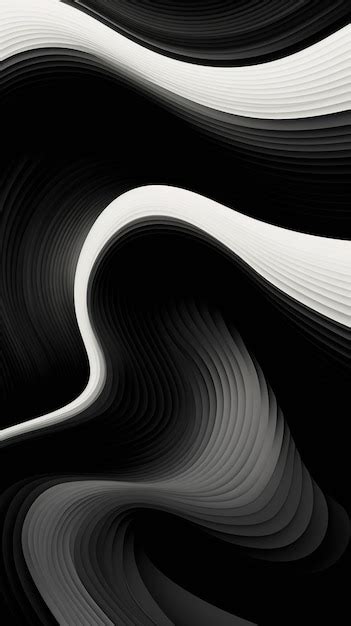 Monochromatic Abstract Pattern Line Premium Ai Generated Image
