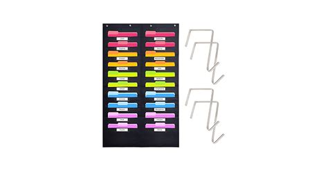 Hanging File Folders Heavy Duty Nylon Storage Pocket Chart 30 Pockets