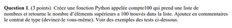 Solved Question 1 3 Points Créez Une Fonction Python