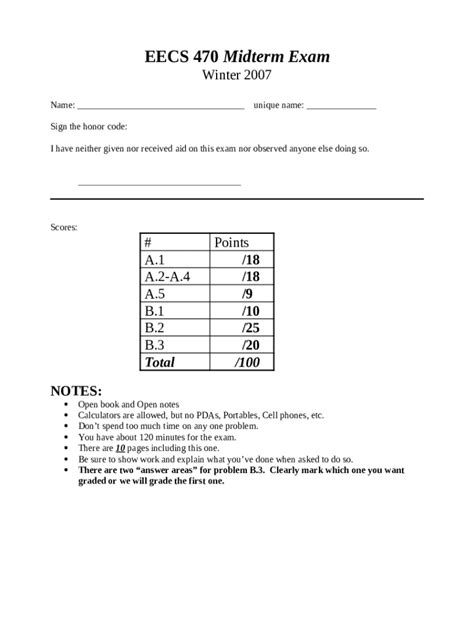 470ex1f06ans Eecs 470 Midterm Exam Answers Fall Doc Template Pdffiller