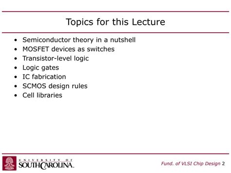 Ppt Csce 613 Fundamentals Of Vlsi Chip Design Powerpoint Presentation Id478648