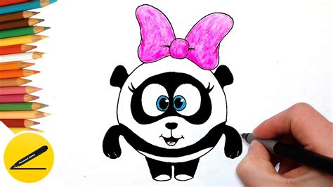 Как Нарисовать Смешарика Панди поэтапно Учимся рисовать Смешариков Youtube