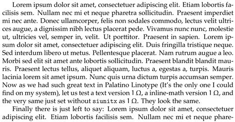 Xetex Euler Digits Siunitx Hiding Certain Units Like Ohm Tex