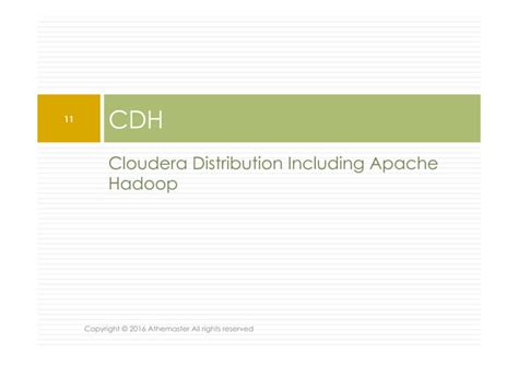Apache Hadoop And Cdhcloudera Distribution Introduction 基本介紹 Ppt