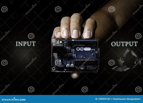 Arduino Control Broad Element Photo With Infographic Details Stock Illustration Illustration