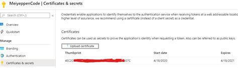 Cannot Find Certificate Azure Net Core App Stack Overflow