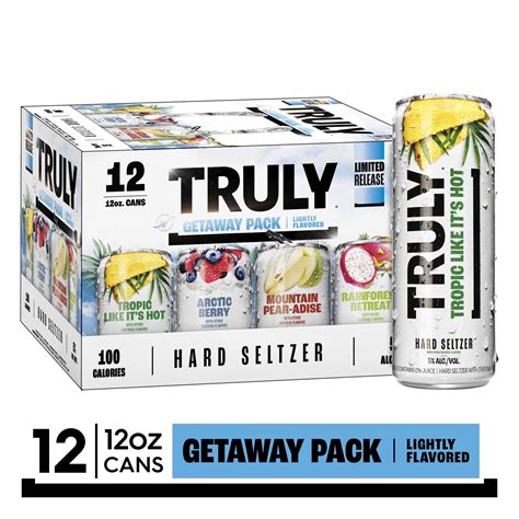 Truly Hard Seltzer Getaway Pack Variety 12 Pack 12 Fl Oz Aluminum