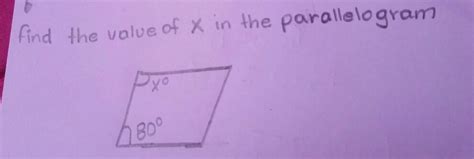 Solved Find The Value Of X In The Parallelogram Math