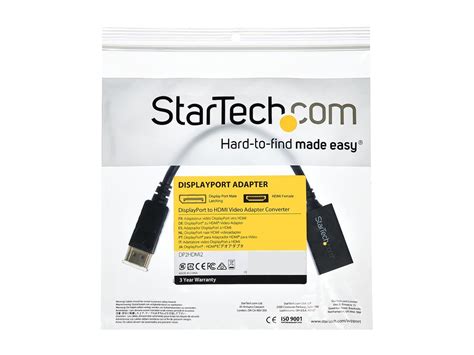 StarTech Com DP2HDMI2 DisplayPort To HDMI Video Converter Video Audio Adapter DisplayPort