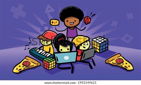 Vektor Stok Game Developers Team Artist Programmer Game Tanpa Royalti 1992149621 Shutterstock