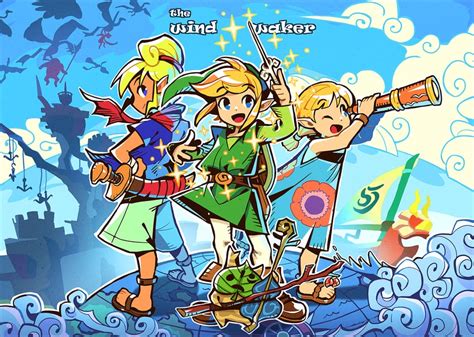 Link Toon Link Korok Tetra Moblin And More The Legend Of Zelda And More Drawn By