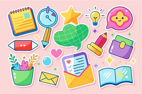 Colorful Sticky Notes Reminders And Artistic Icons Create An Engaging Display To Inspire