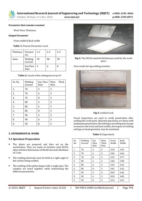 Optimization Of Tig Welding Process Parameters With Ss316 Material