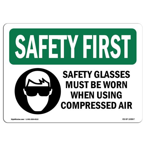 Signmission Safety Glasses Must Be Worn Sign Wayfair