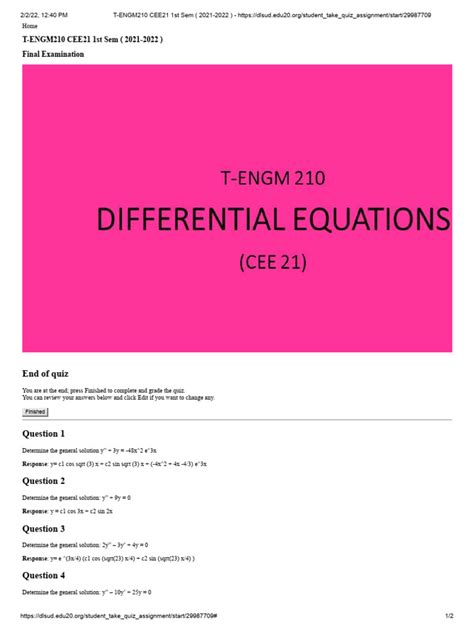 Differential Equation Pdf