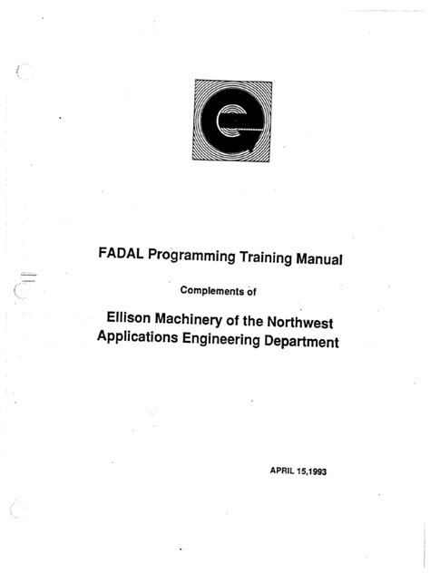 Fadal Programming Manual Pdf Pdf