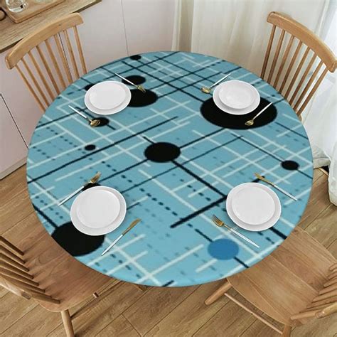 Onetech Abstract Geometric Retro Mid Century Lines Circle Round