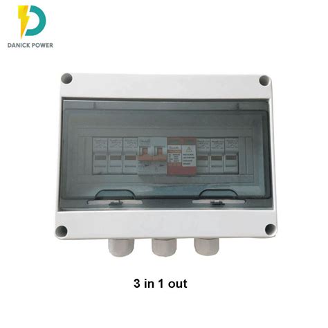 Solar Pv Array Dc Combiner Box 1000v Ip65 Abs Plastic 6 In 1 Out