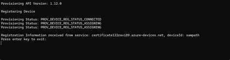 Azure Iot C Sdk Provisioning Failing Continuously Stack Overflow