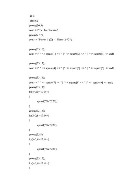 tic tac toe pdf