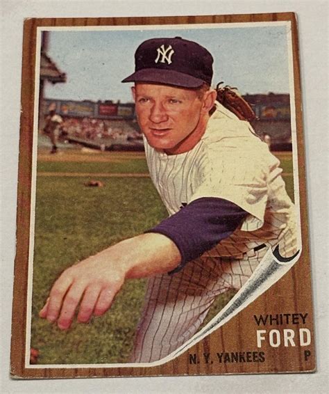 Lot 1962 Topps 310 Whitey Ford New York Yankees Baseball Card