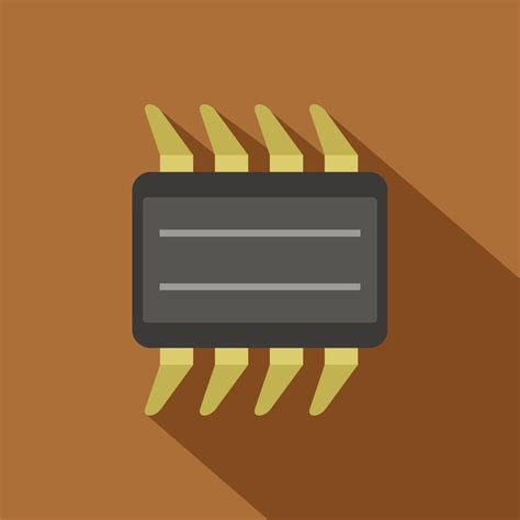 Cpu Icon Flat Style 15096966 Vector Art At Vecteezy
