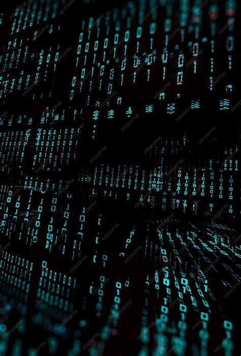 premium photo abstract 3d background binary language matrix concept and binary code